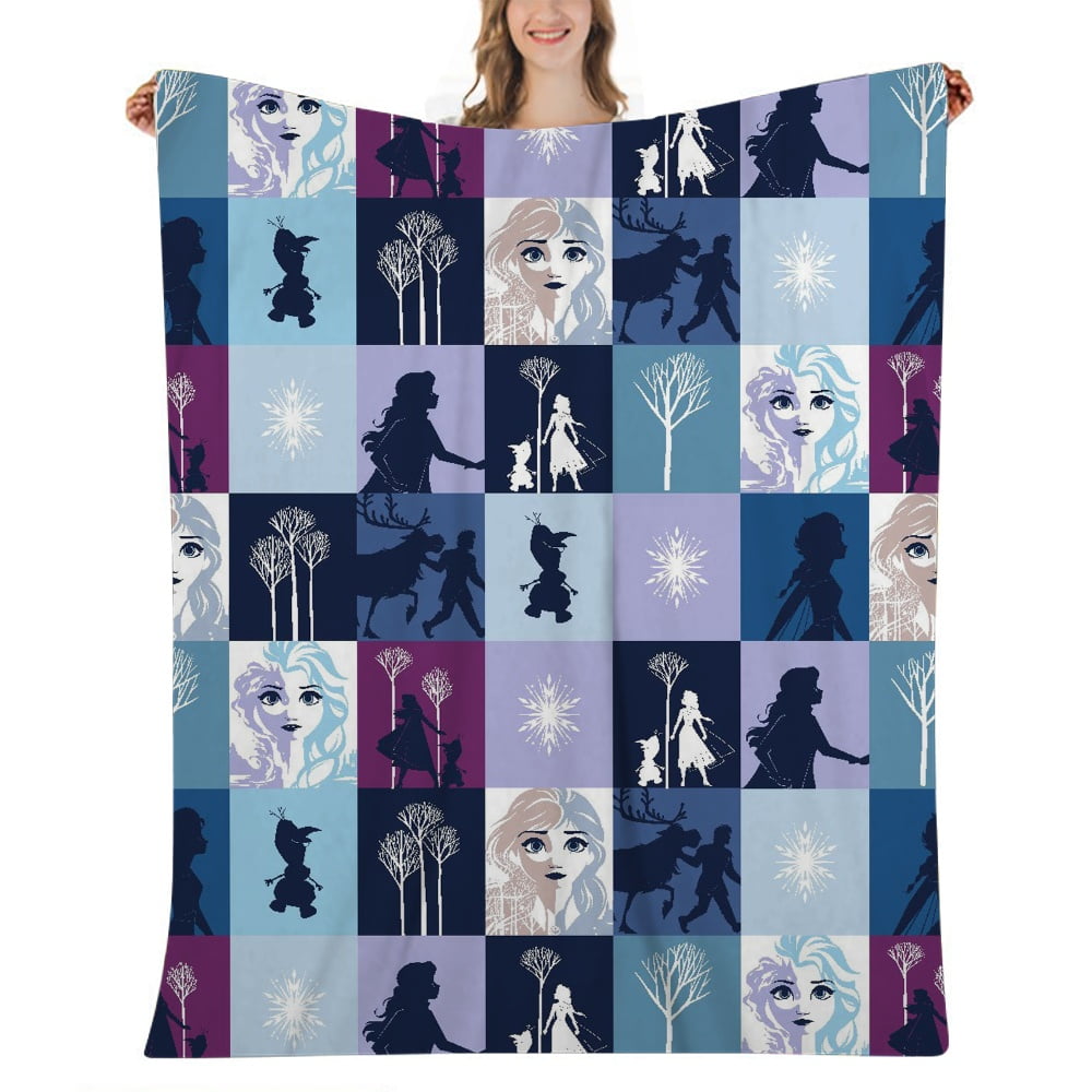 Frozen Elsa Throw Blanket Textured Solid Soft Sofa Couch Decorative ...