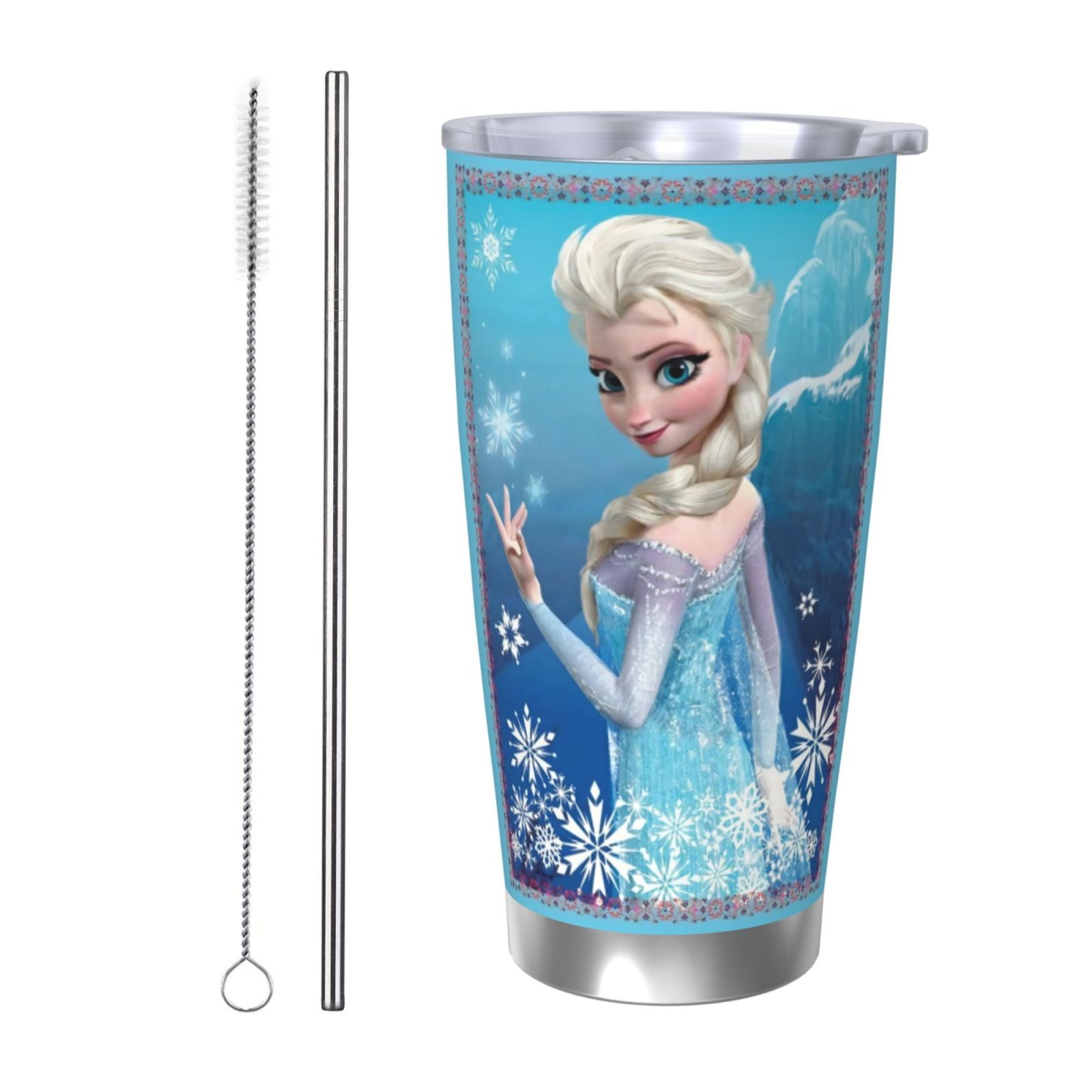 Frozen Elsa Water Bottle 20oz Stainless Steel Vacuum Insulated Tumbler - Coffee Travel Mug Spill ...