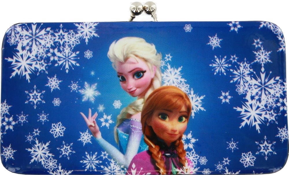 Frozen Elsa and Anna Animated Disney Movie Ball Clasp Hinge Wallet ...