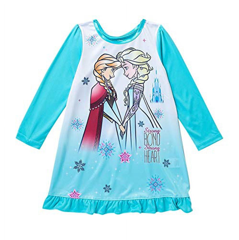 Frozen Elsa and Anna 'Strong Bond, Strong Heart' Satin Nightgown, Gown ...