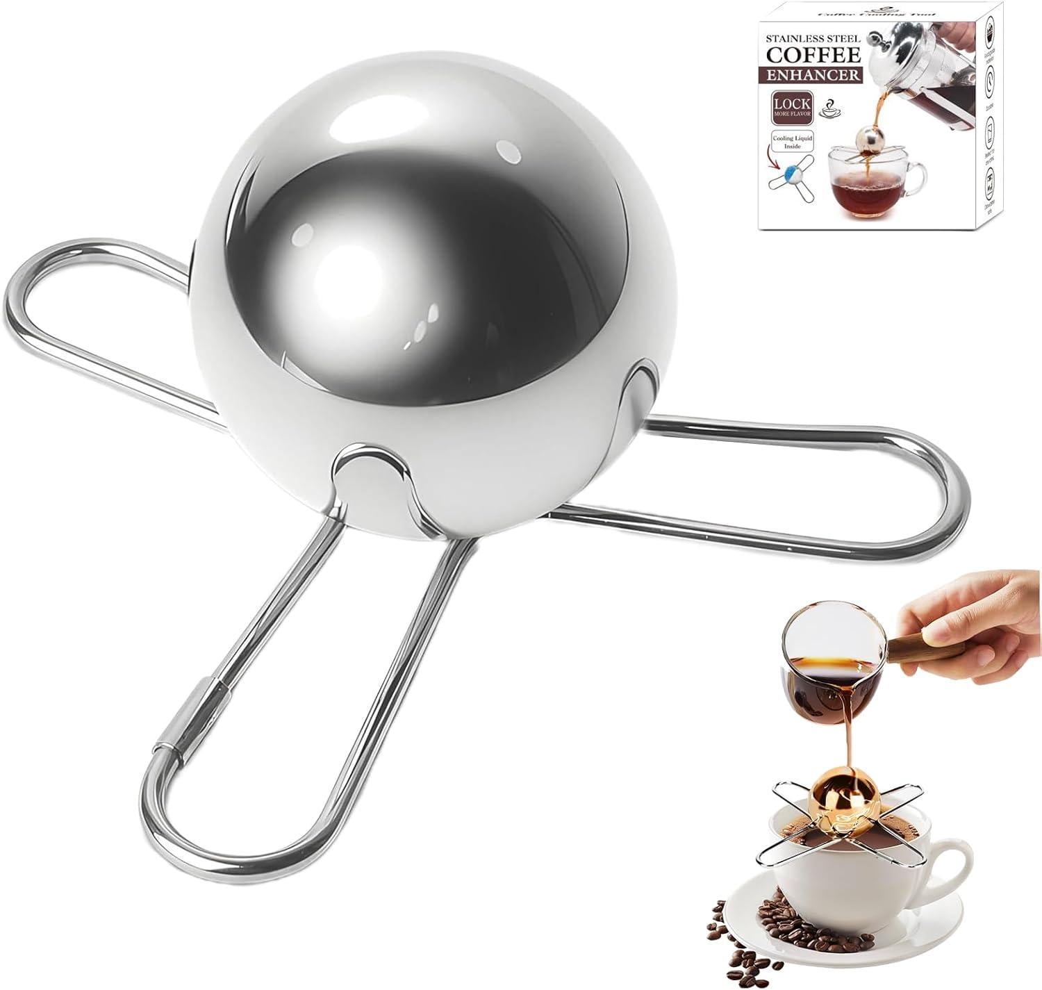 Frozen Espresso Ball, Reusable Stainless Steel Espresso Frozen Ball ...