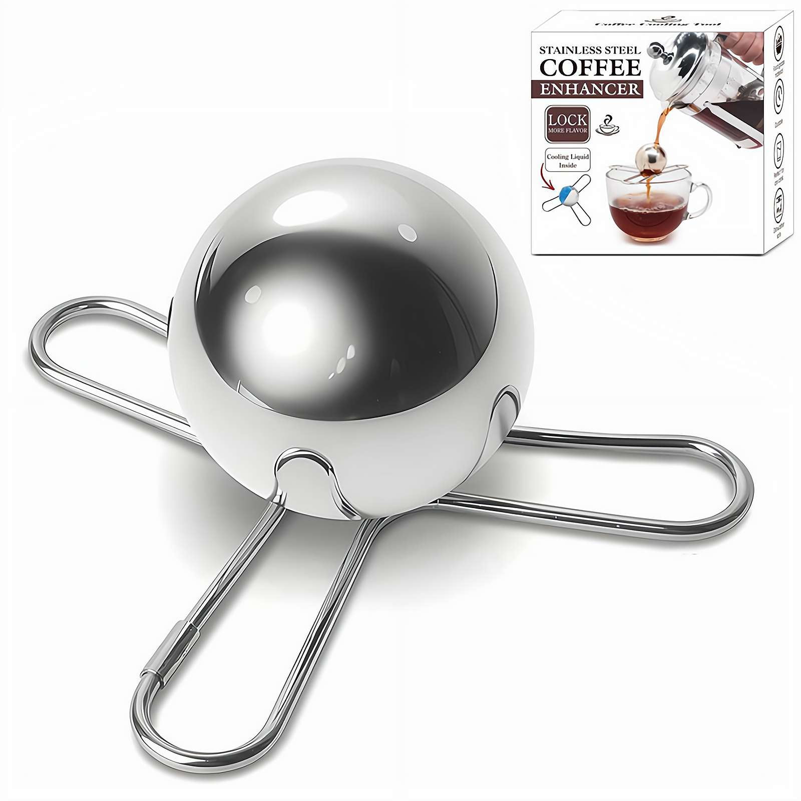 Frozen Espresso Ball, Stainless Steel Espresso Cooling Ball, Reusable ...