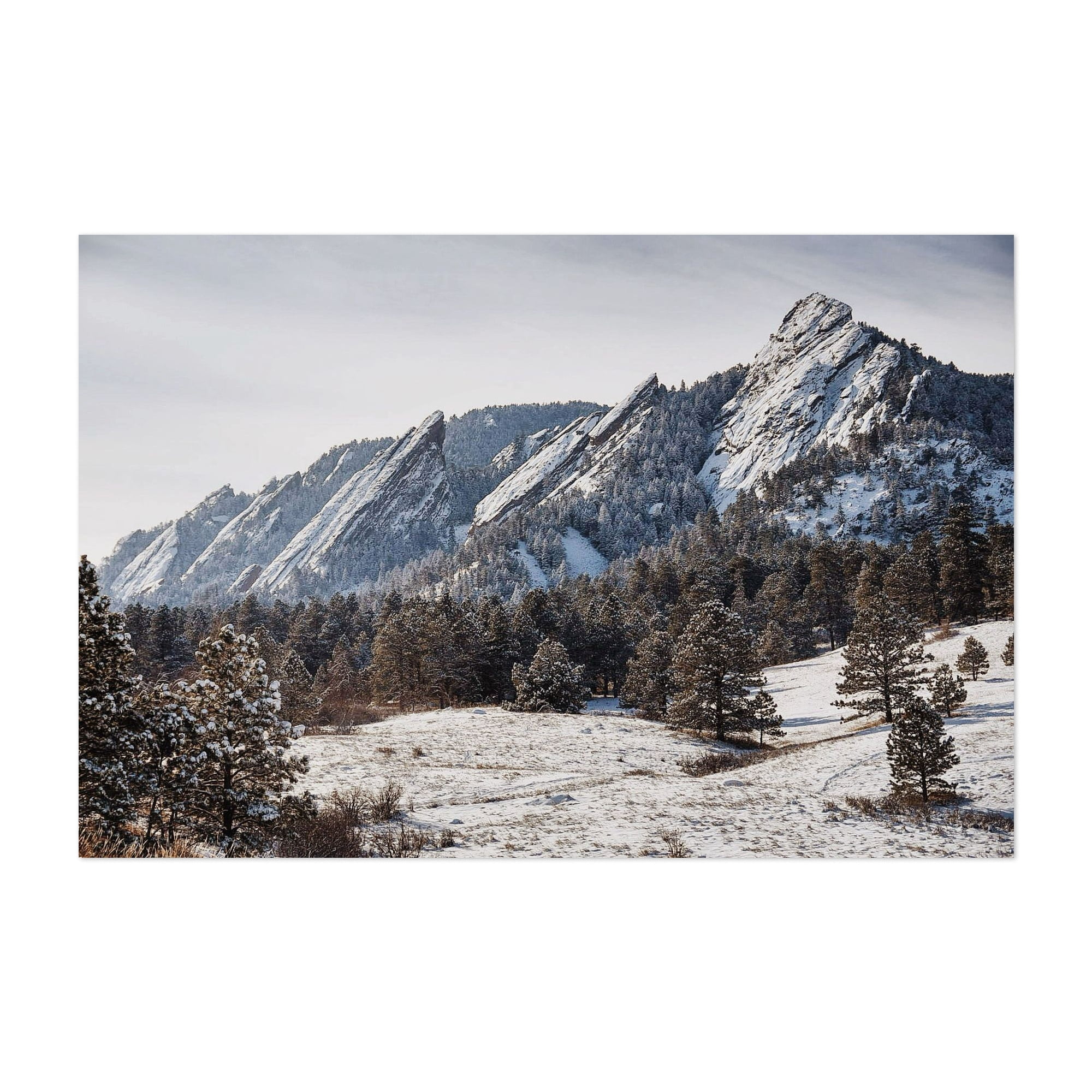 Frozen Flatirons - Boulder Colorado Photography Unframed Wall Art Print ...