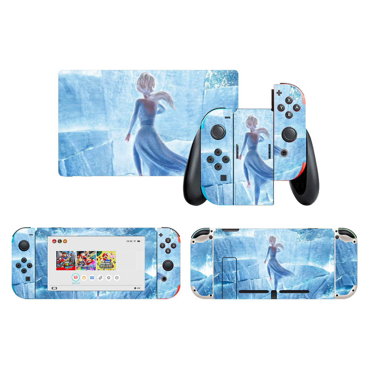 Frozen Game Switch Skin - Anime Cartoon Game Sticker, No Bubble ...
