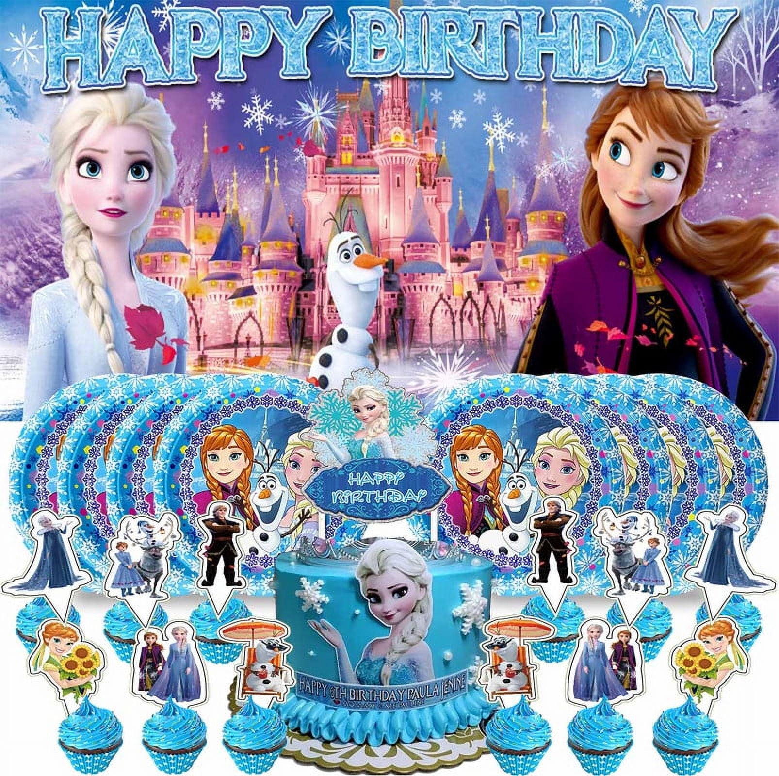 Frozen Girl Elsa Birthday Party Plates Movie Decorations Supplies Decor ...