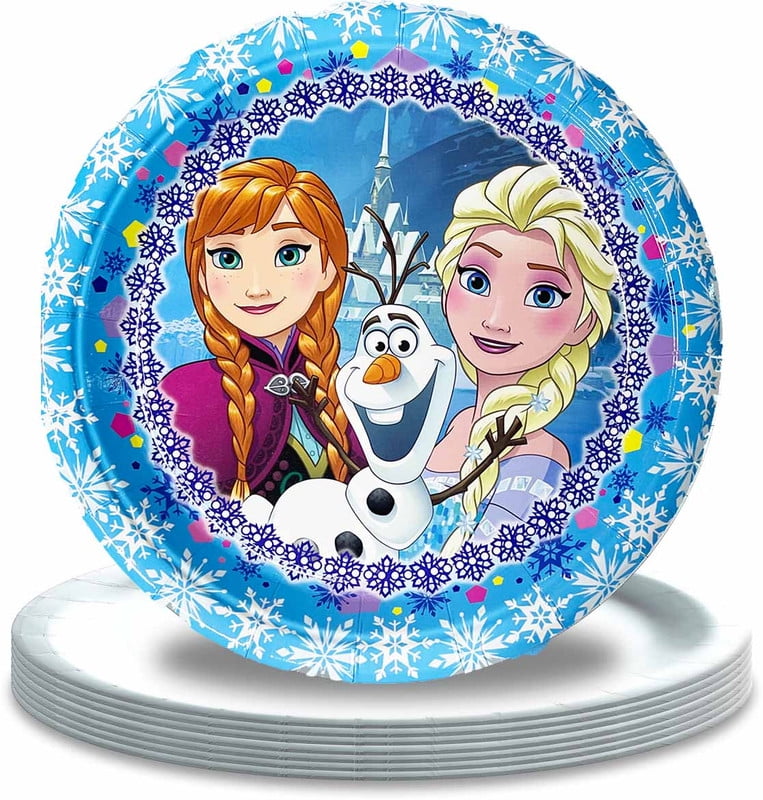 Frozen Girl Elsa Plates Birthday Party Supplies Decorations Tableware ...
