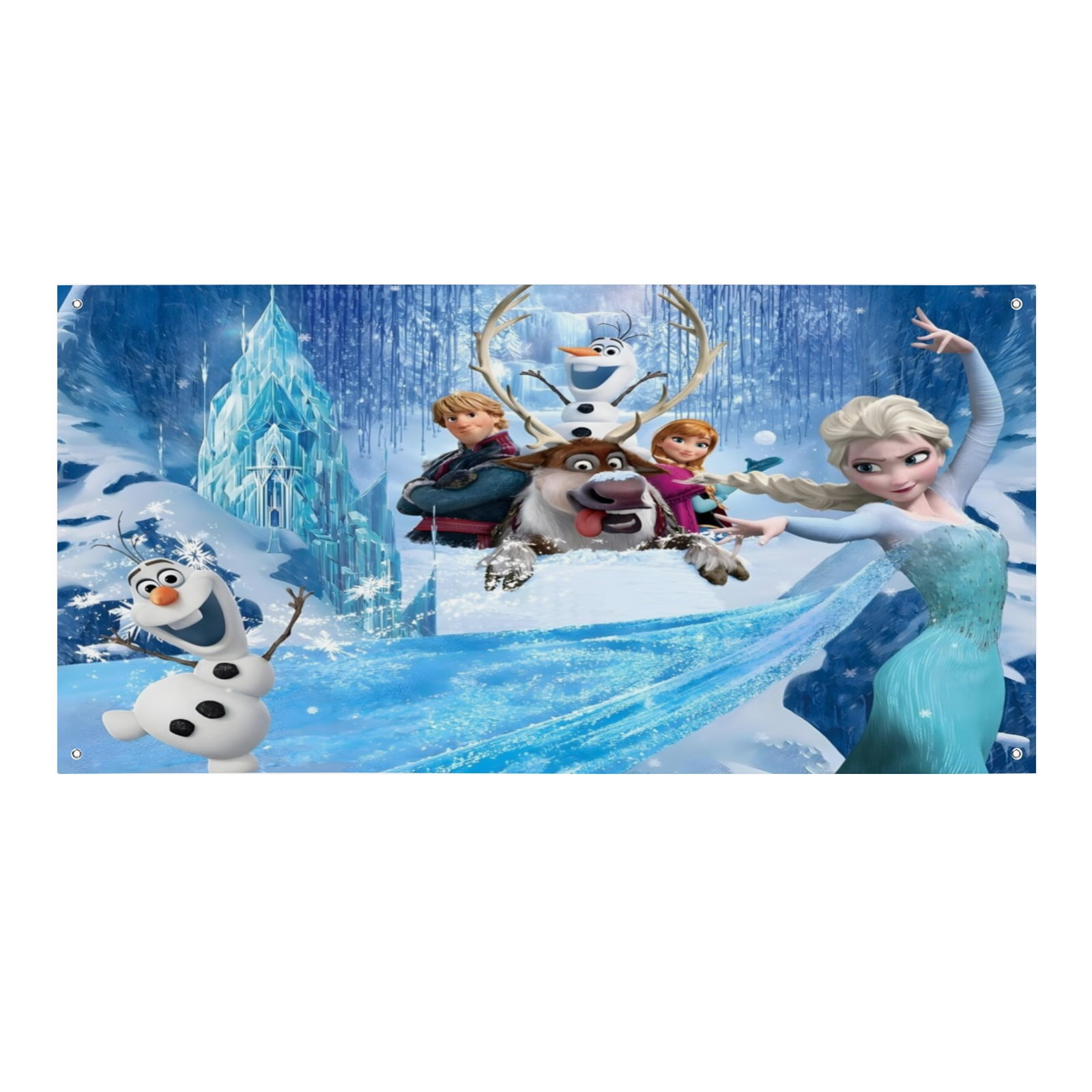 Frozen Girl Elsa Princess -Theme Backdrops Banner Birthday Party Decor ...