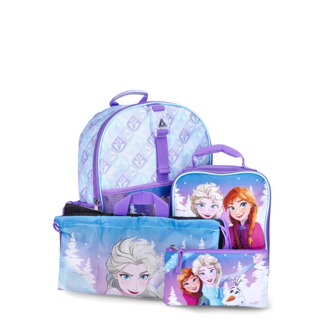 Disney Frozen Girls 14in Light Up Backpack Set with Drawstring Bag ...