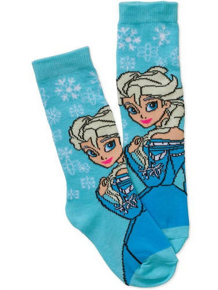 Frozen Girls Elsa Olaf 2 Pack Knee High Socks (L 4/10) - Walmart.com