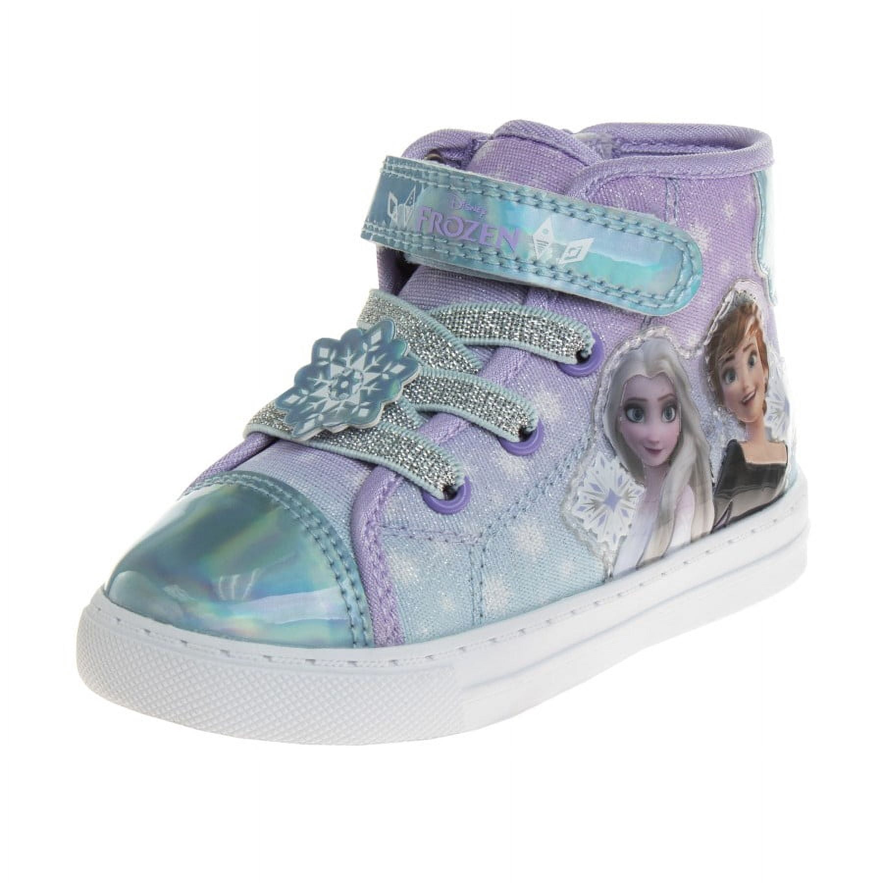 Frozen High Top Hook and Loop Canvas Casual Sneakers (Toddler Sizes ...
