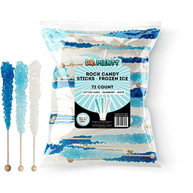 Frozen Ice Rock Candy on a Stick (72 Pack) - BULK Individually Wrapped ...