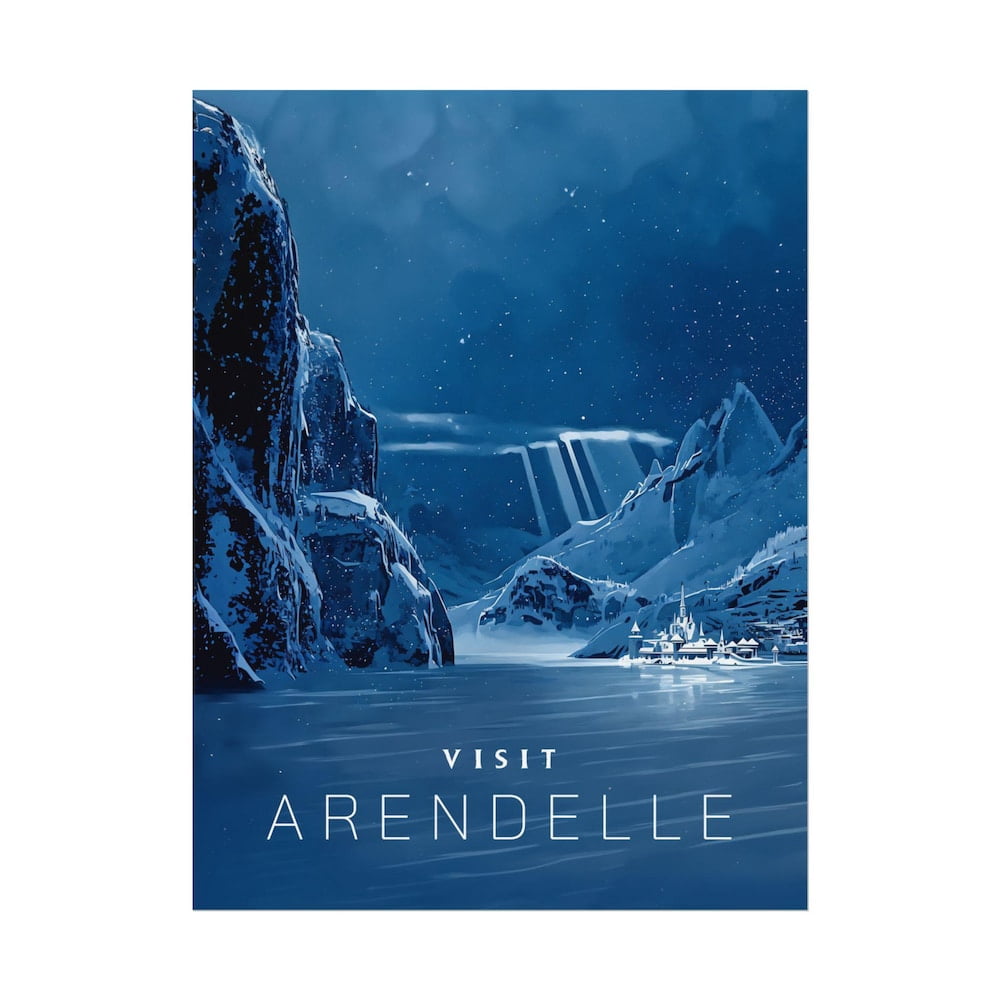 Frozen Kingdom Travel Poster Wall Art - Decor - Vintage Style Rolled ...