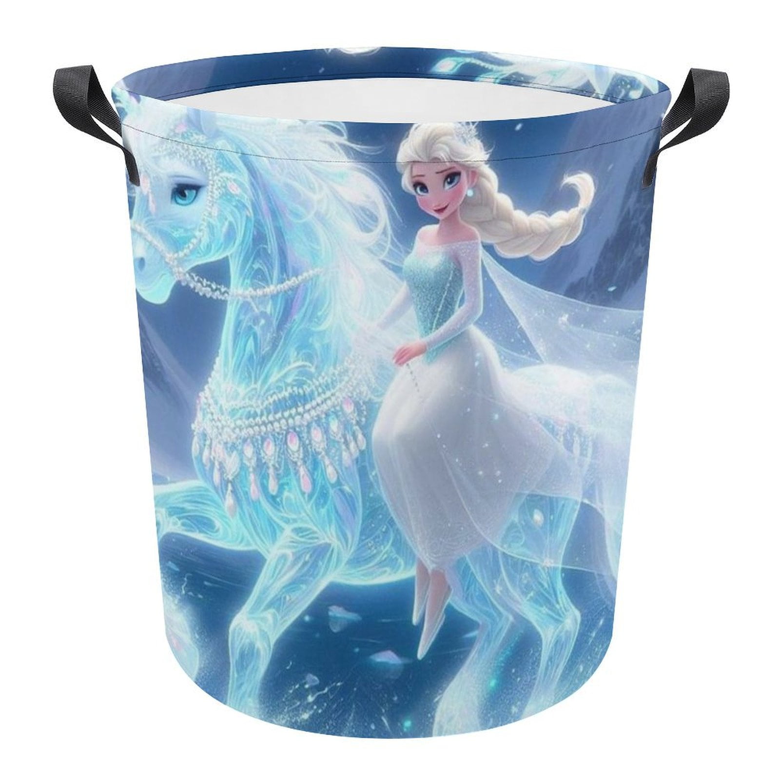 Frozen Laundry Basket Canvas Fabric Collapsible Organizer Basket for ...