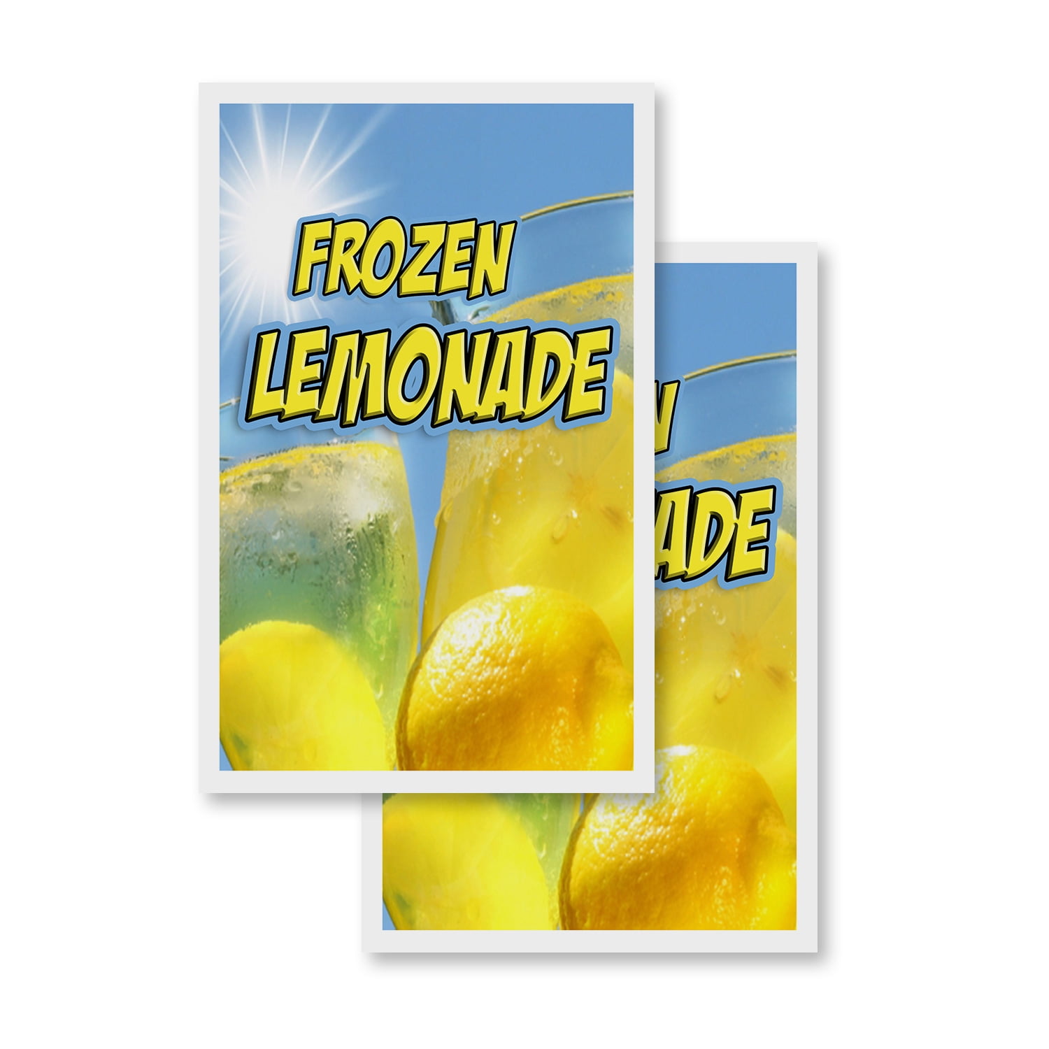 Frozen Lemonade (2-PACK) 24" x 36" Vinyl Decals | Sign Insert Peel ...