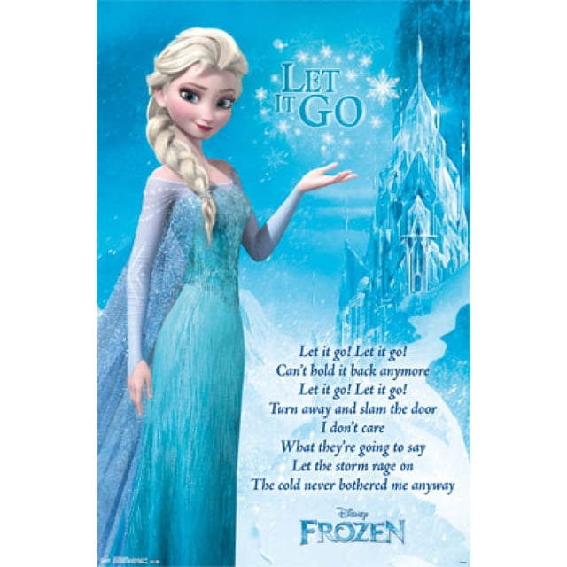 Frozen - Let it Go Lyrics Laminated Poster Print (24 x 36) - Walmart.com