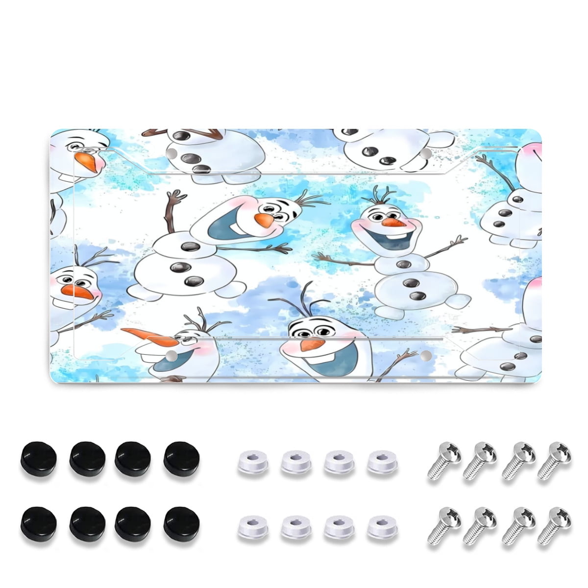 Frozen License Plate Frame Set - 4-hole License Plate Frame + License ...