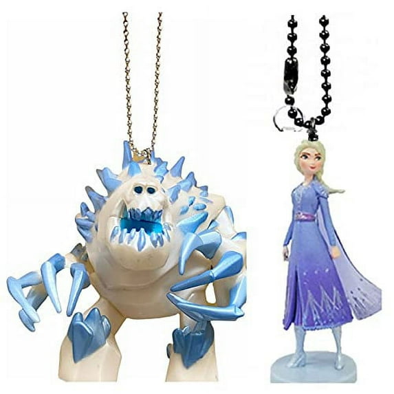 Frozen Marshmallow & Elsa Blue Gown PVC Keychain Dangler Ornament ...