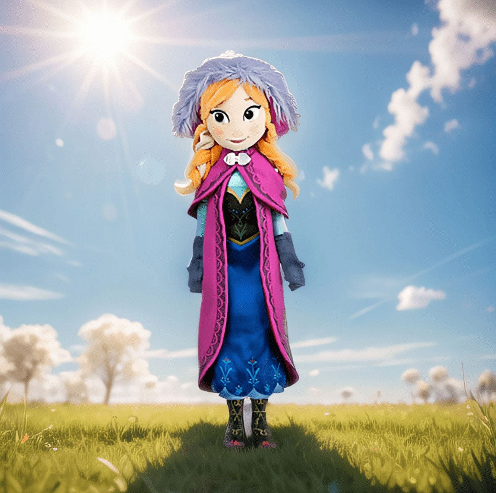 Frozen Movie Queen Elsa & Anna Plush Soft Doll Gift 16" inches Frozen ...