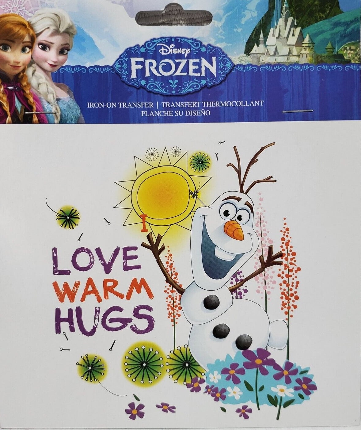 Frozen Olaf I Love Warm Hugs Patch Iron On Heat Transfer Graphic ...