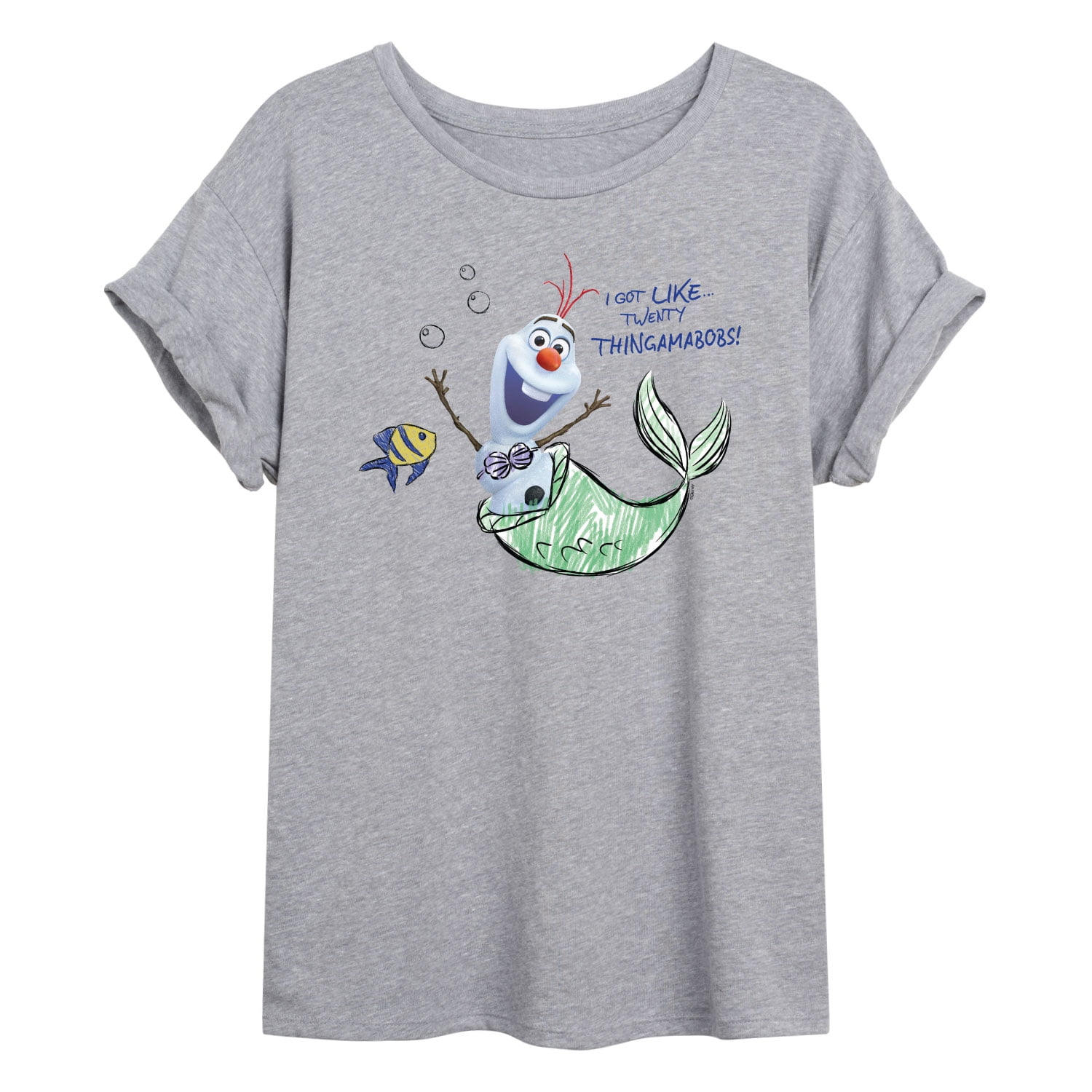 Frozen - Olaf Presents - Olaf Ariel - Juniors Ideal Flowy Muscle T ...