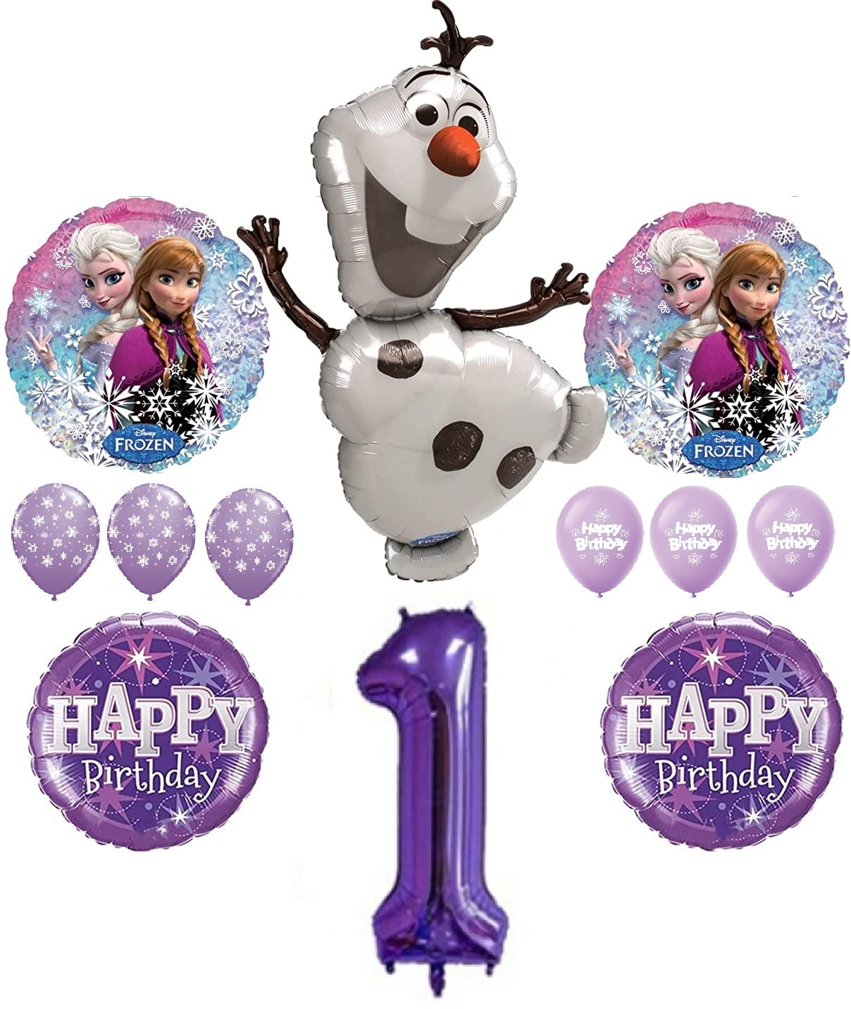 Frozen Olaf Purple 1st Disney Movie BIRTHDAY PARTY Balloons Decorations ...