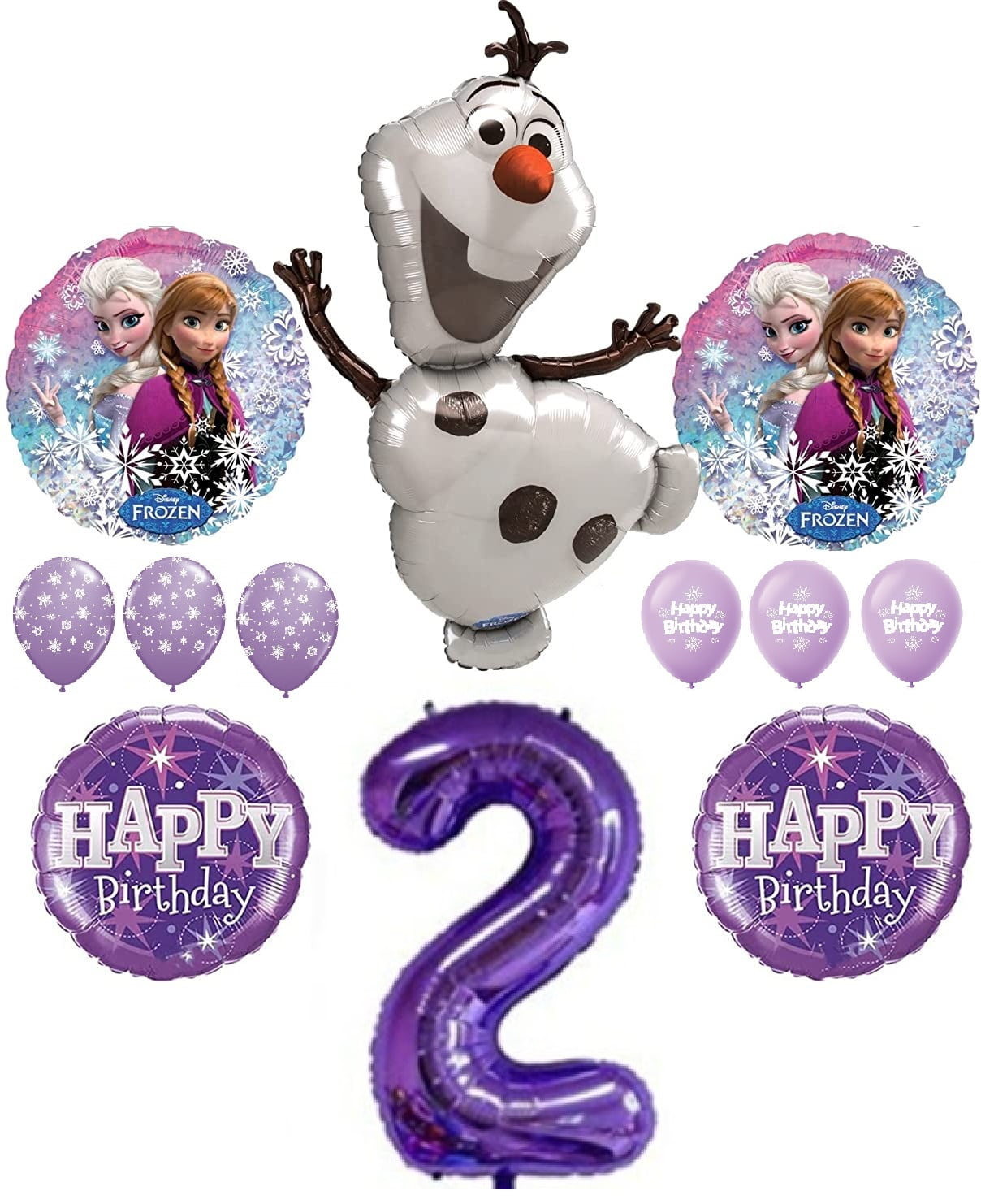 Frozen Olaf Purple 2nd Disney Movie BIRTHDAY PARTY Balloons Decorations ...