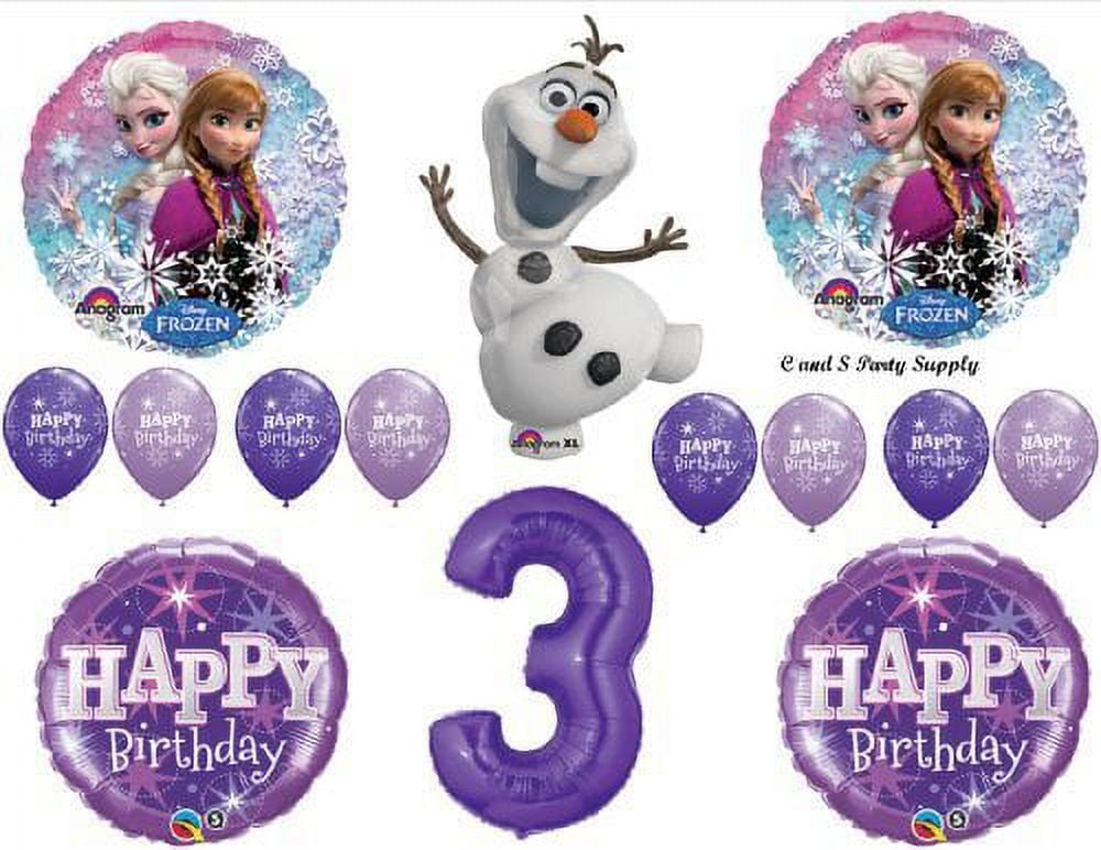 Frozen Olaf Purple 3rd Disney Movie BIRTHDAY PARTY Balloons Decorations ...