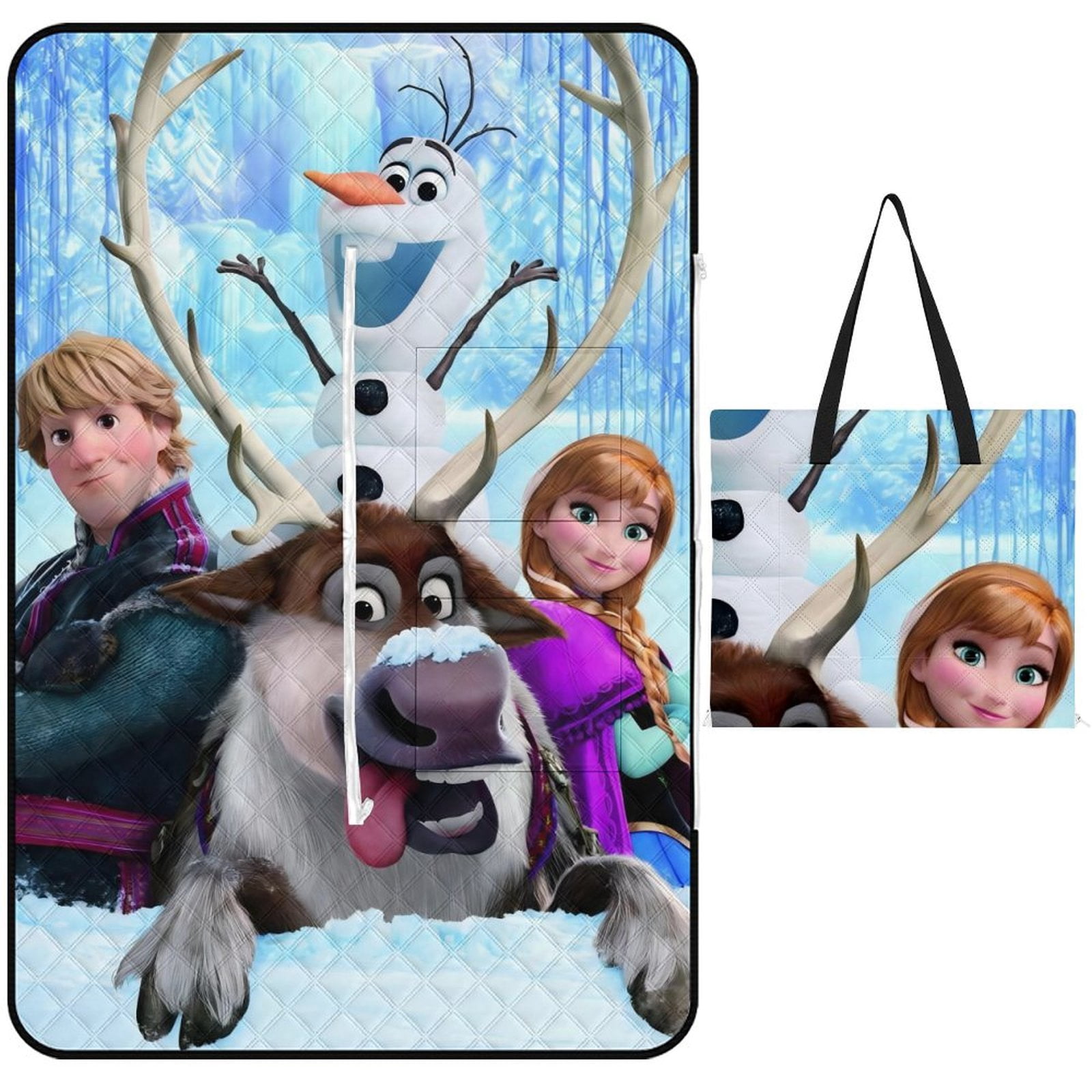Frozen Olaf Waterproof Foldable Beach Blanket Picnic Mat Tote Perfect ...