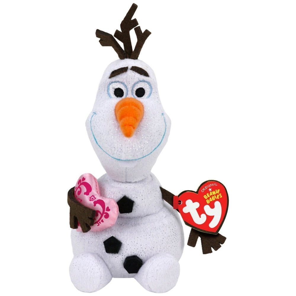 Frozen Olaf the Snowman with Heart 8" Beanie Baby - Walmart.com