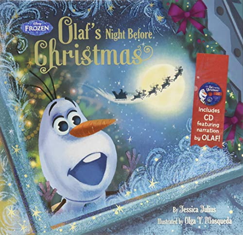 Pre-Owned Frozen Olaf's Night Before Christmas Book & CD (Hardcover ...