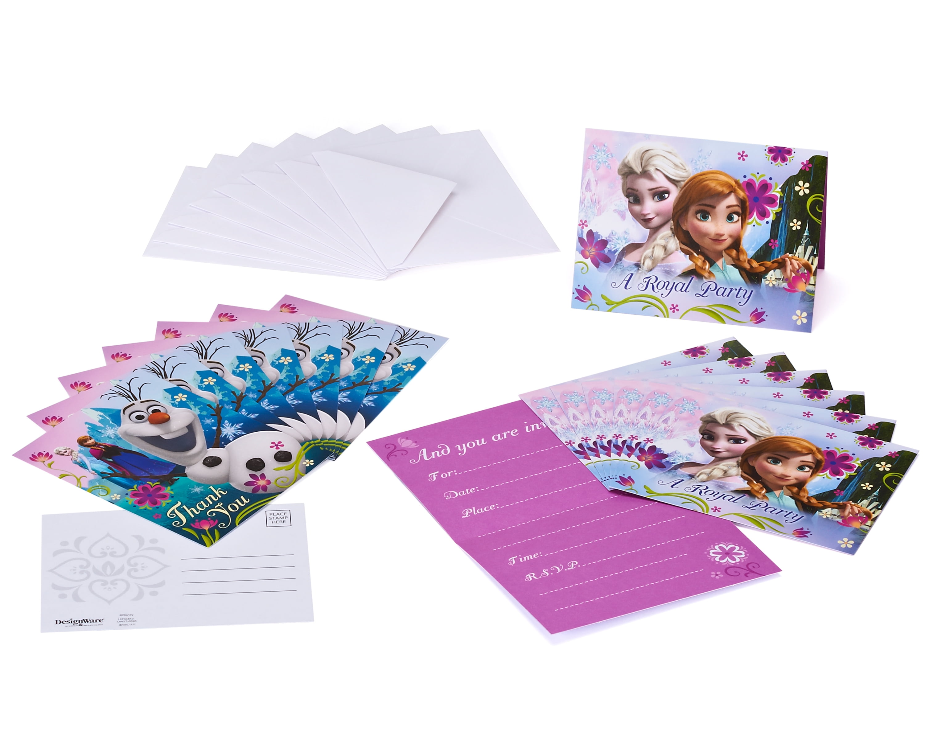 Frozen Party Invite and Thank You Combo, 8ct - Walmart.com