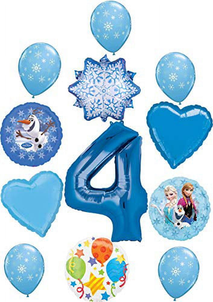 Frozen Party Supplies 4th Birthday Balloon Bouquet Decorations Elsa ...