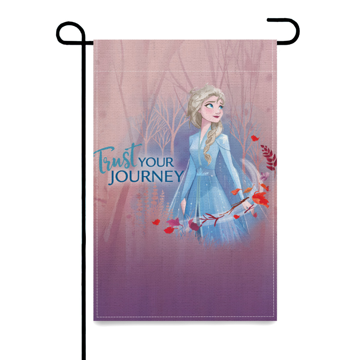 Frozen Personalized Garden Flag Custom Double Sided Imitation Cotton ...
