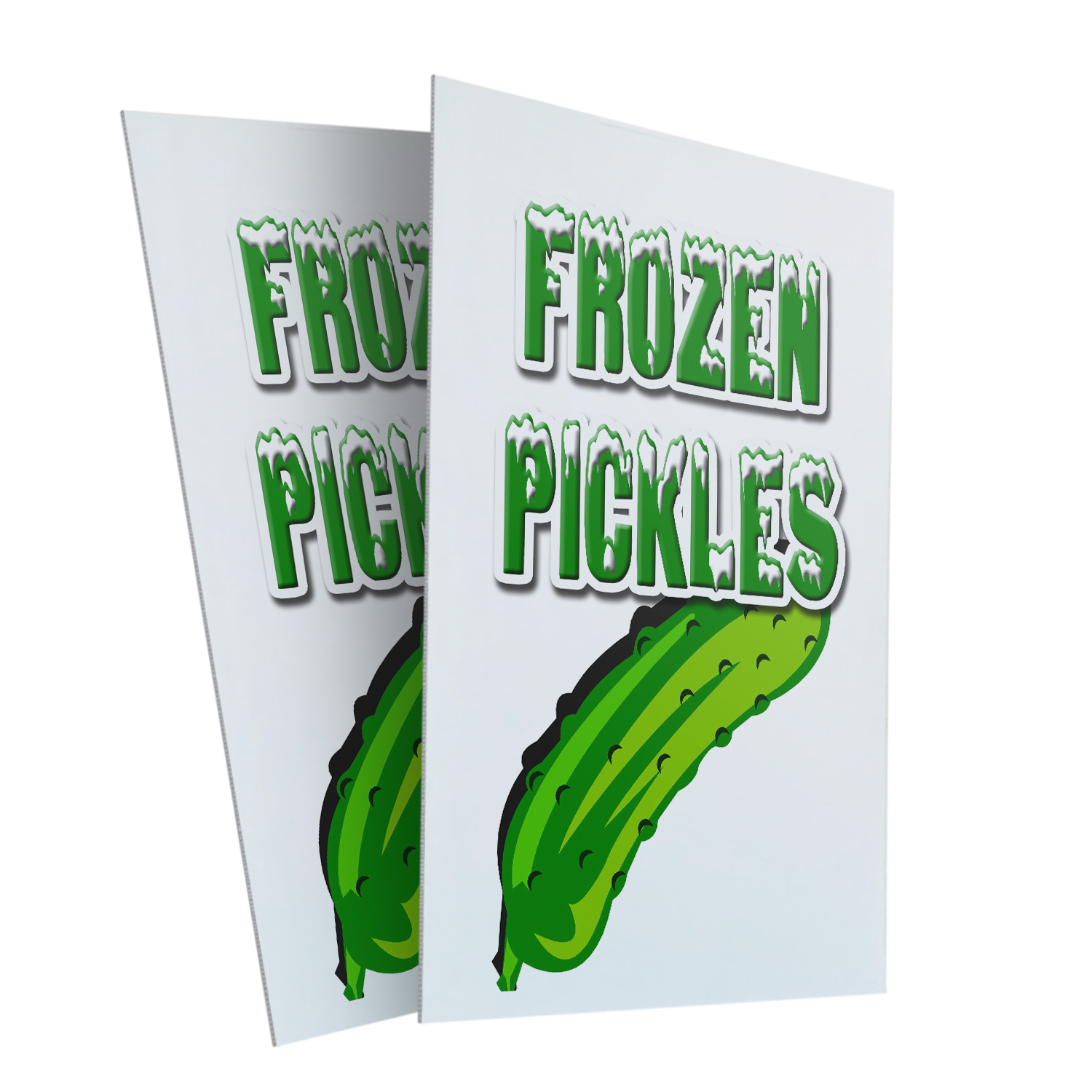 Frozen Pickles (2-PACK) 24" x 36" Plastic Signs | Sign Insert 4mm ...