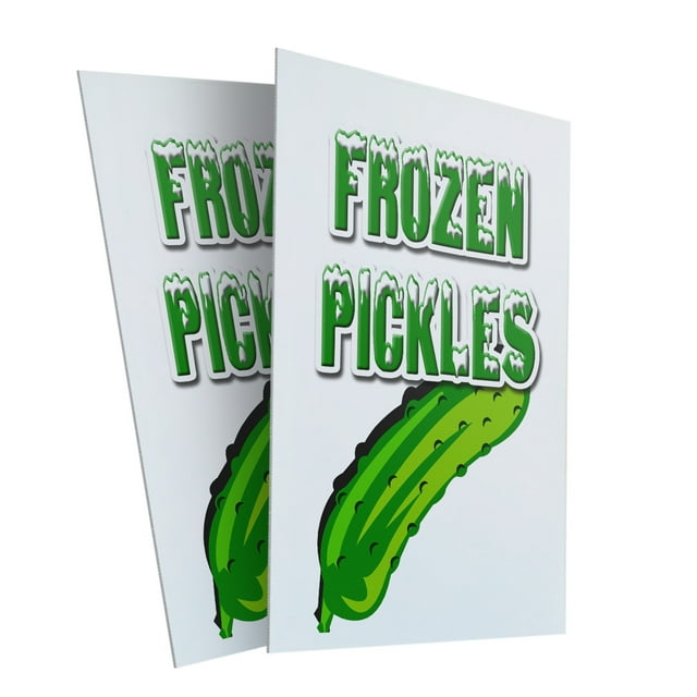 Frozen Pickles (2-PACK) 24" x 36" Plastic Signs | Sign Insert 4mm ...