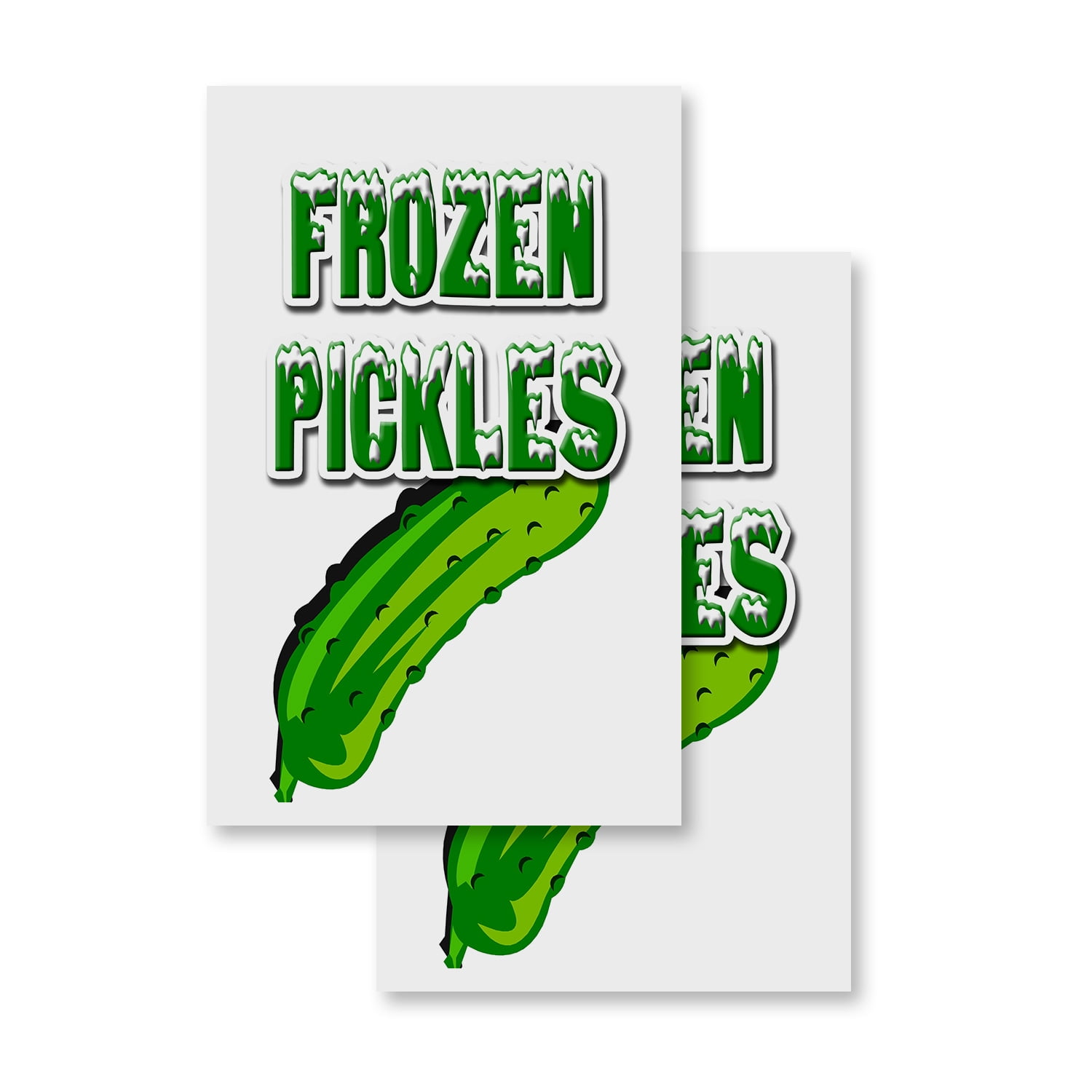 Frozen Pickles (2-PACK) 24" x 36" Vinyl Decals | Sign Insert Peel ...