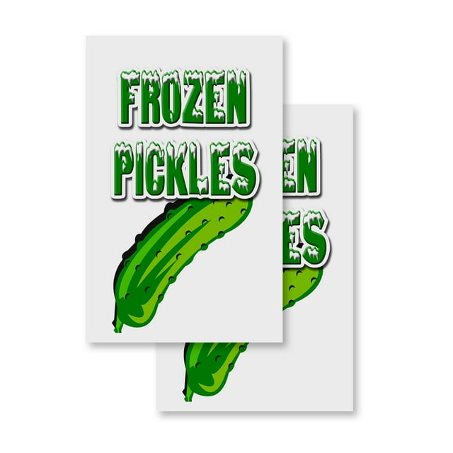 Frozen Pickles (2-PACK) 24" x 36" Vinyl Decals | Sign Insert Peel ...