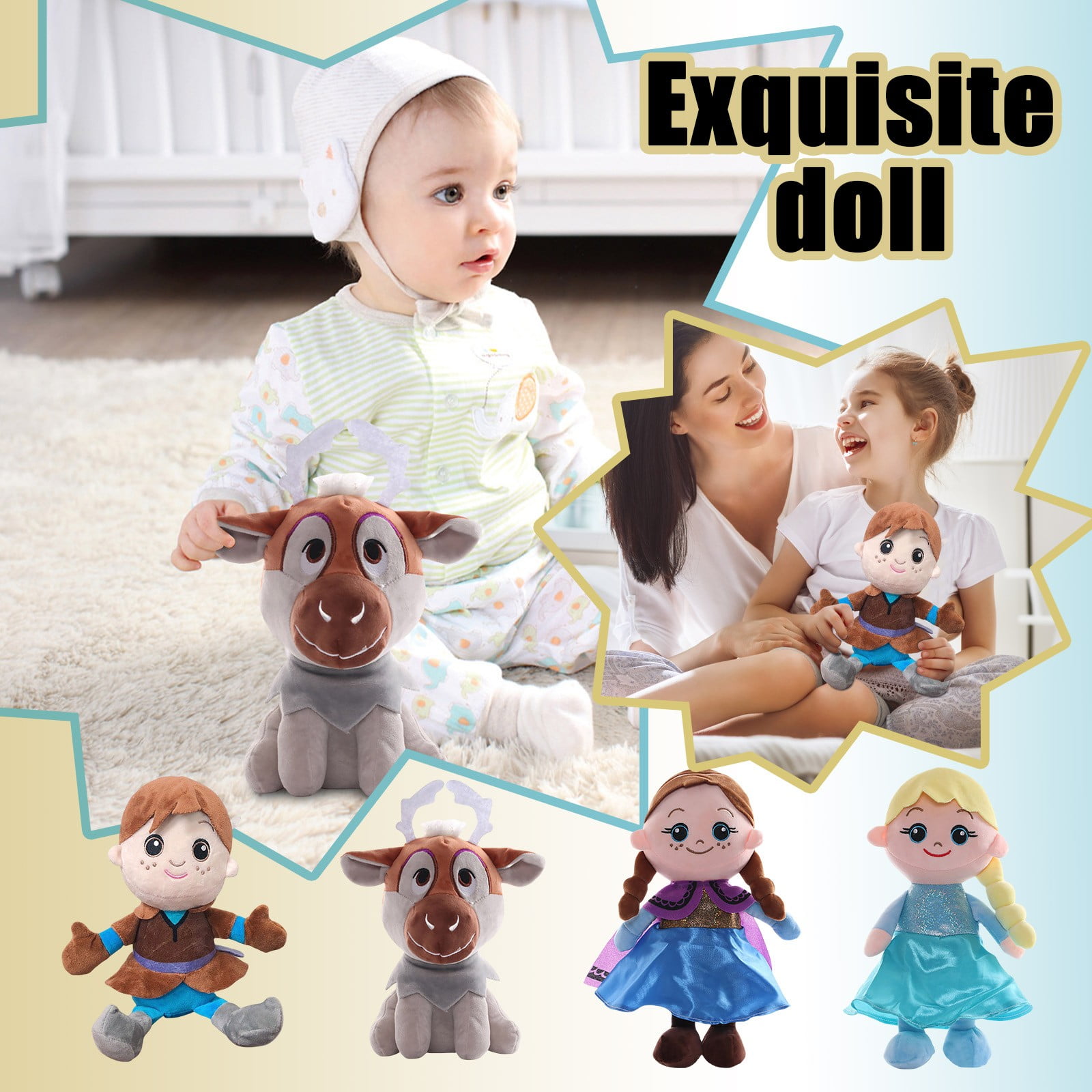 Frozen Princess Anna Elsa Plush Animals Doll Toy Collection,10" Frozen ...