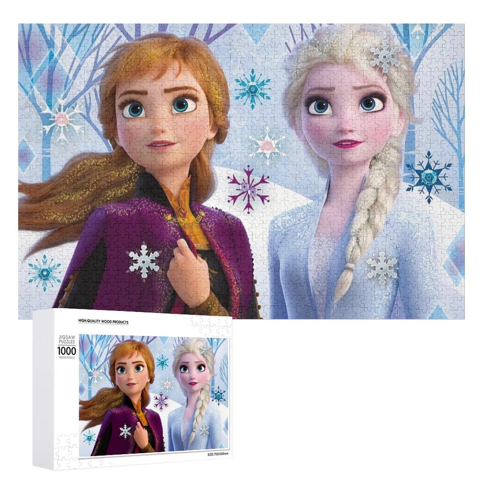Frozen-Queen Anna And Snow Queen Elsa Puzzles- 1000 Piece Jigsaw Puzzle ...