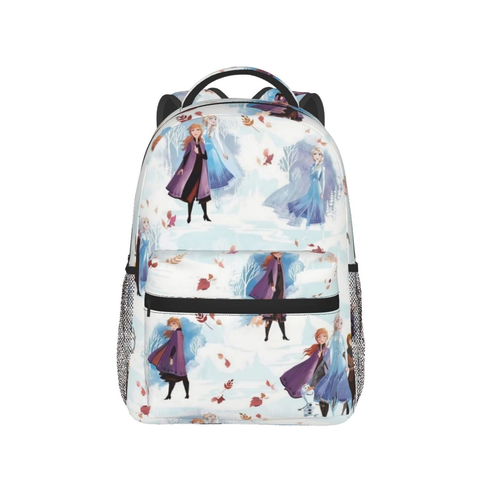 Frozen Queen Anna and Snow Queen Elsa Backpack,Fabric & PVC Backpack ...