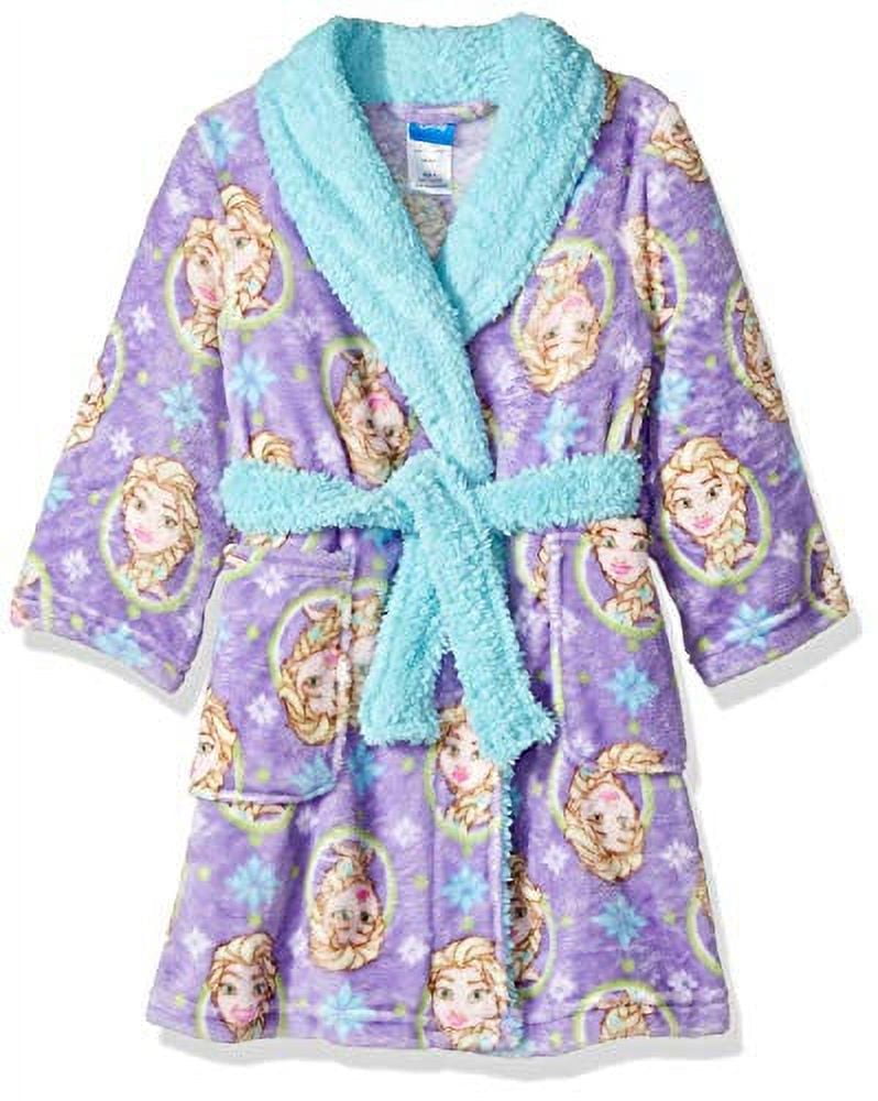 Frozen Queen Elsa Purple Minky Fleece Sherpa Bathrobe, Size 10 ...