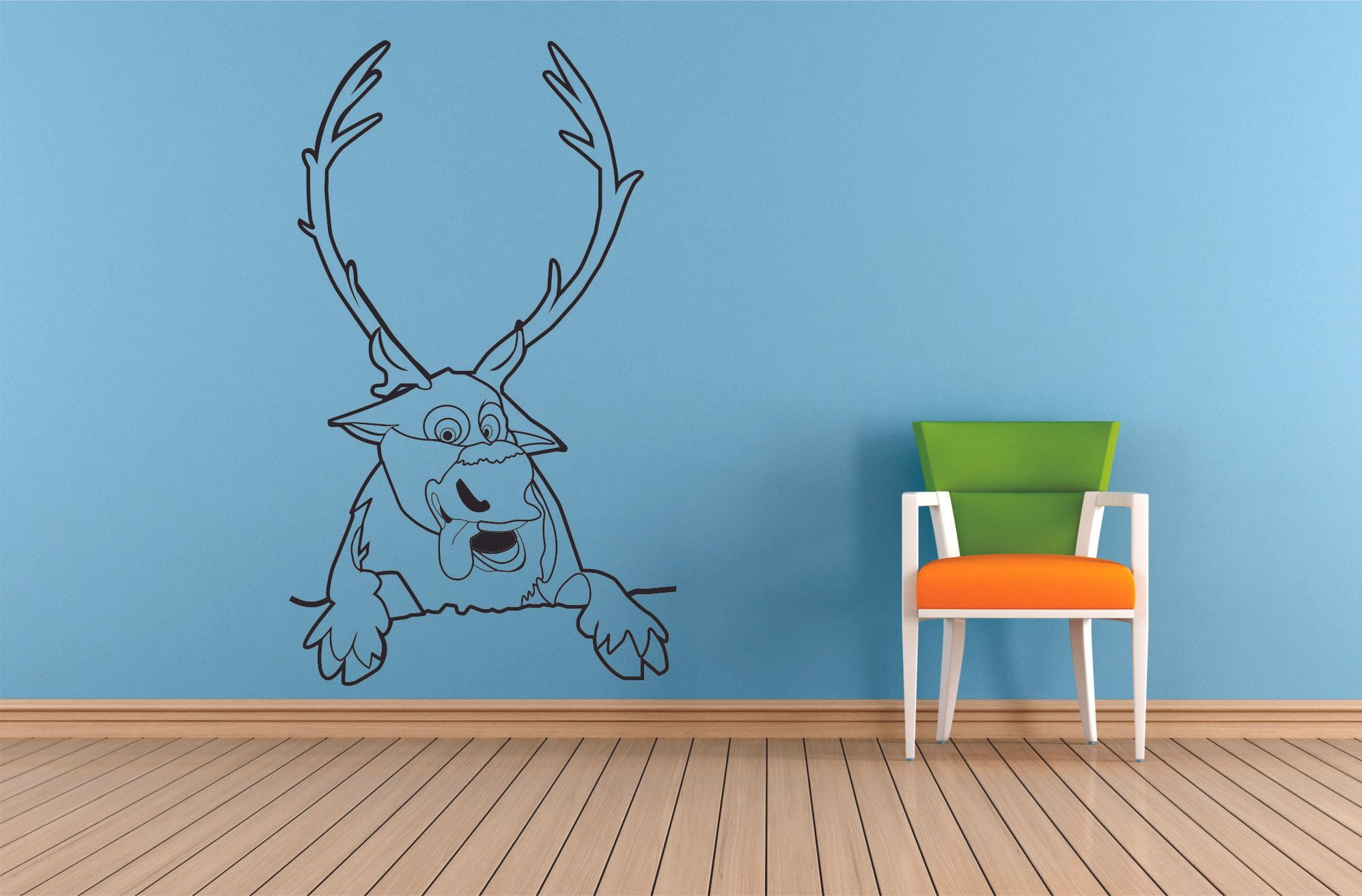 Frozen Reindeer Sven Deer Animal Let It Go Kids Cartoon Wall Sticker ...