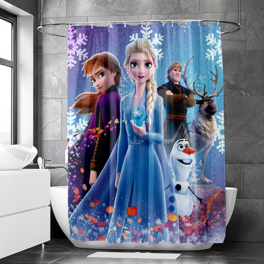 Frozen Shower Curtain, Inner Shower Curtain Waterproof Shower Pink ...
