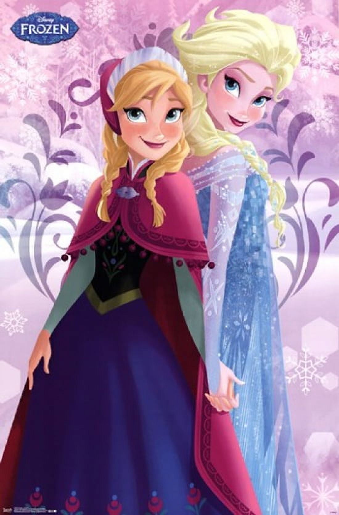 Frozen - Sisters Anna & Elsa Poster Print (24 x 36) - Walmart.com