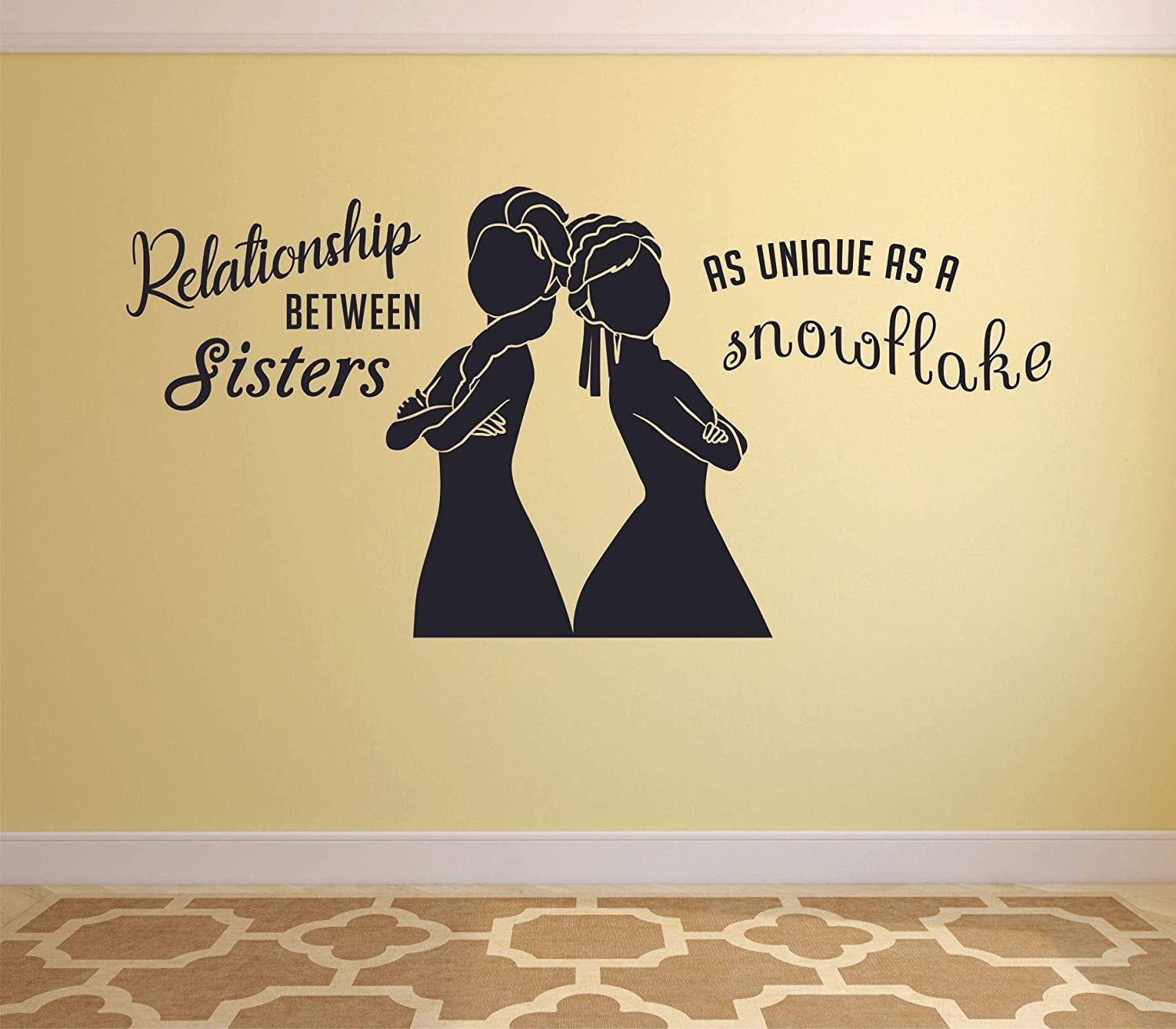 Frozen Sisters Elsa Anna Wall Decals For Kids Rooms Let It Go Decor ...