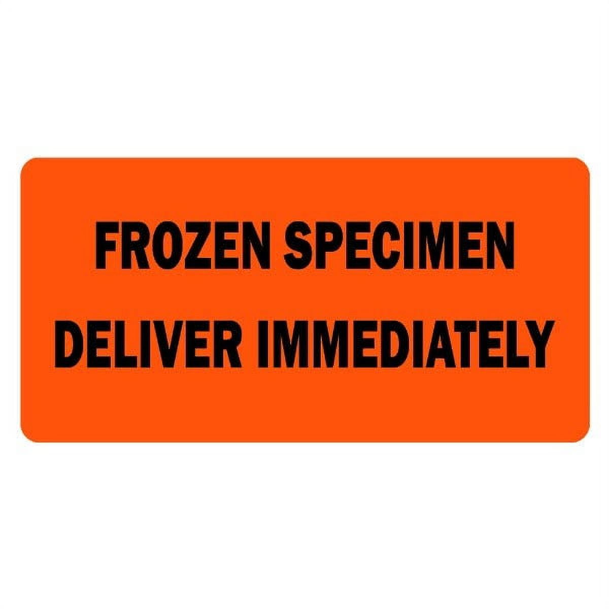 Frozen Specimen Deliver Immediately Medical Label - Walmart.com