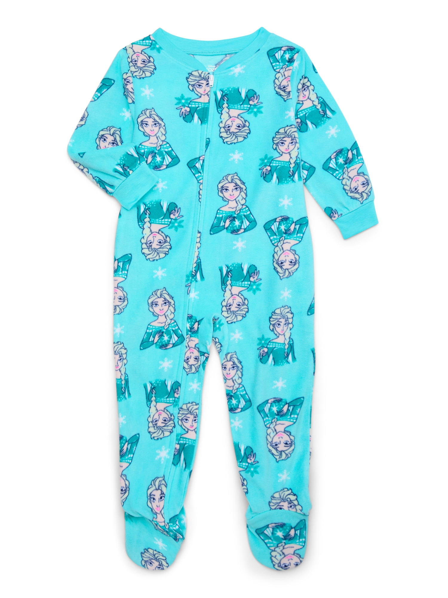 Frozen Toddler Girls Elsa Footed Pajama Blanket Sleeper, One-Piece ...
