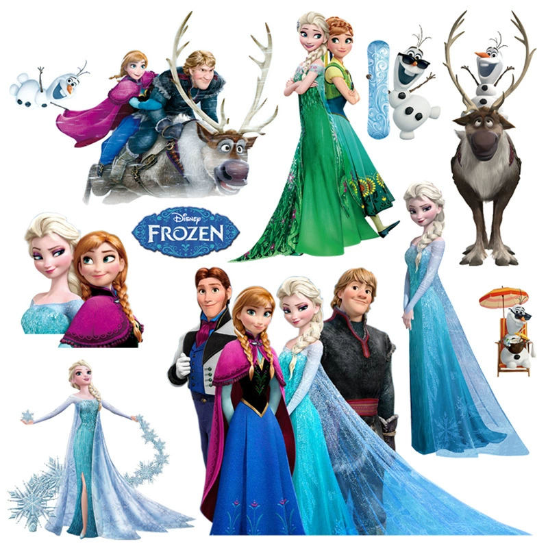 Frozen Wall Stickers Cartoon Children's Room Decoration Frozen PVC ...