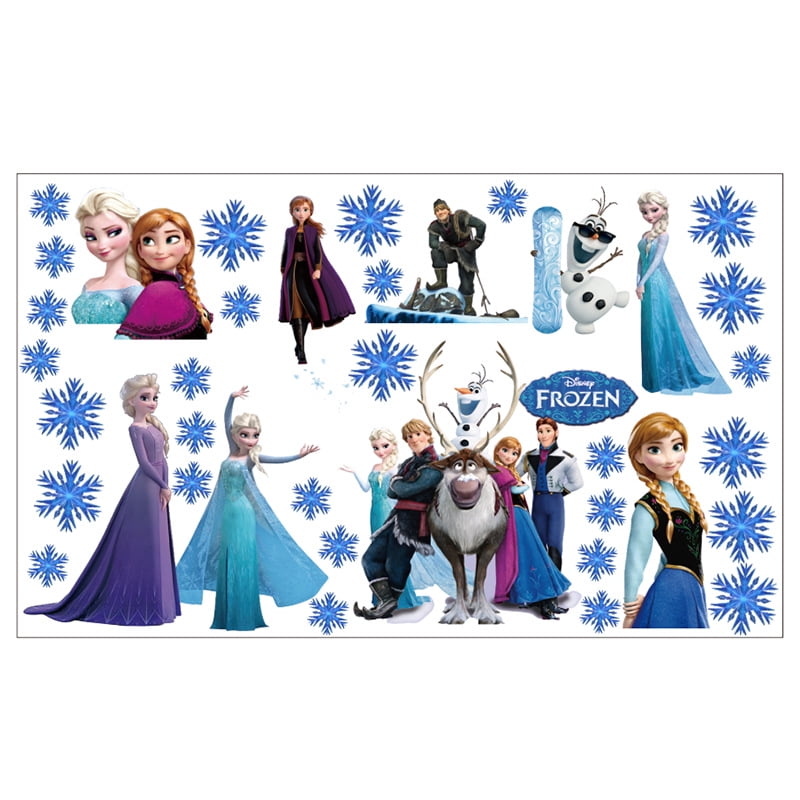 Frozen Wall Stickers Elsa Anna 3D wall stickers Children's wall ...