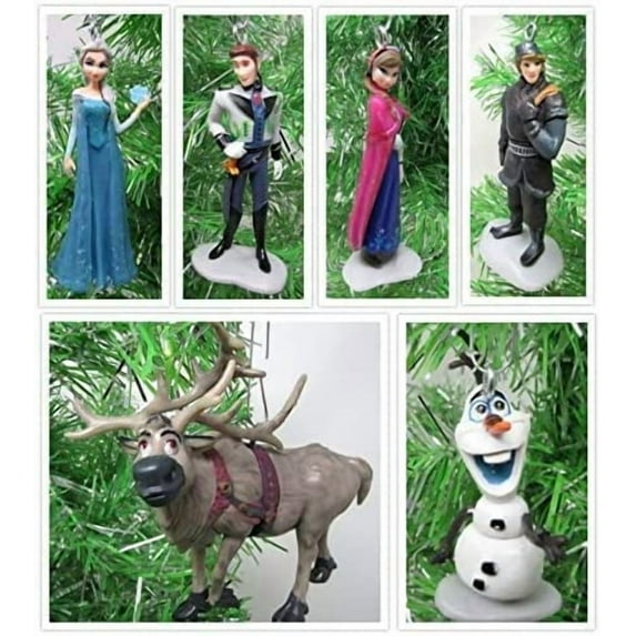 Frozen Winter Wonderland Christmas Ornament Set Featuring Princess Elsa ...